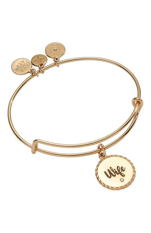 ALEX AND ANI Wife Charm Bangle Bracelet - Gold