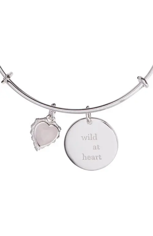 ALEX AND ANI Wild At Heart Duo Charm Bangle Bracelet