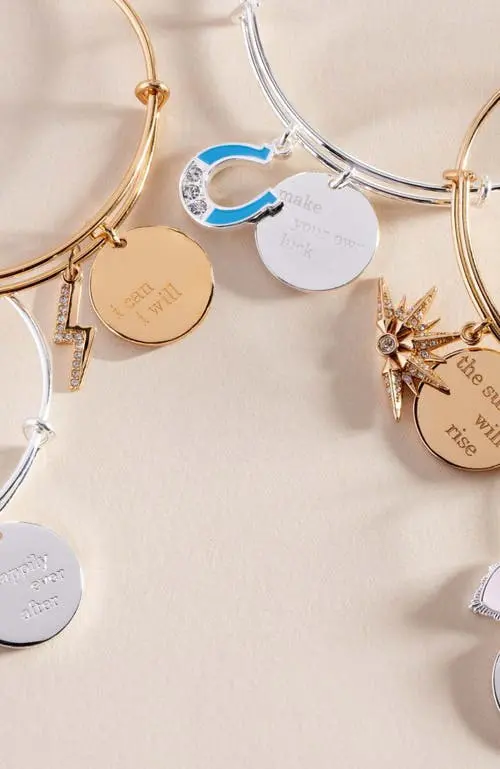 ALEX AND ANI Wild At Heart Duo Charm Bangle Bracelet