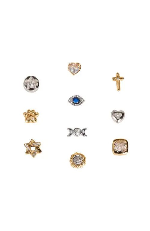 ALEX AND ANI Crystal Star Mini Stud Earrings