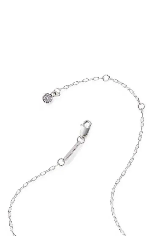 ALEX AND ANI Silver Elongated Initial Pendant Necklace - Silver - K