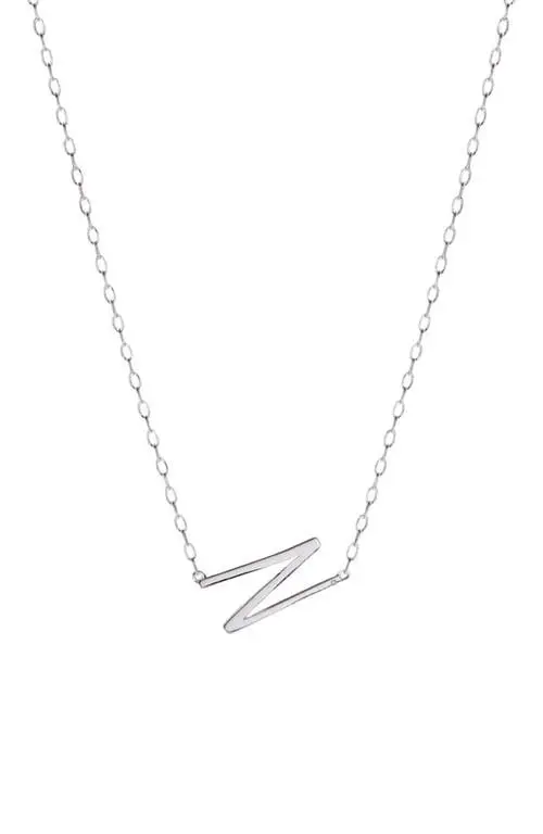 ALEX AND ANI Silver Elongated Initial Pendant Necklace - Silver - N