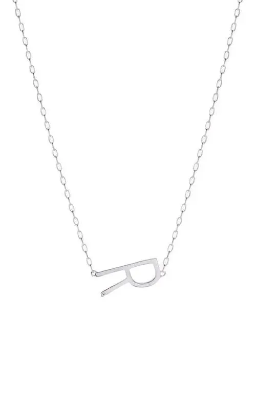 ALEX AND ANI Silver Elongated Initial Pendant Necklace - Silver - R