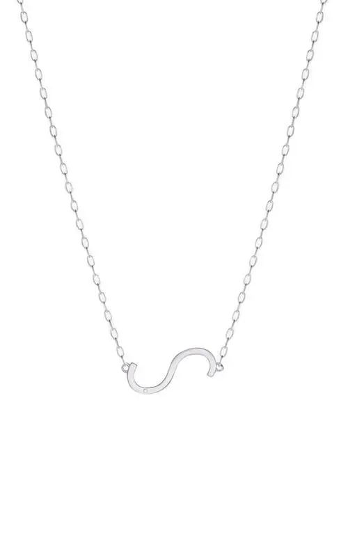 ALEX AND ANI Silver Elongated Initial Pendant Necklace - Silver - S