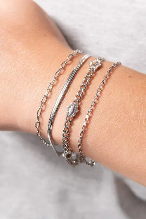 ALEX AND ANI Hamsa Curb Chain Bracelet