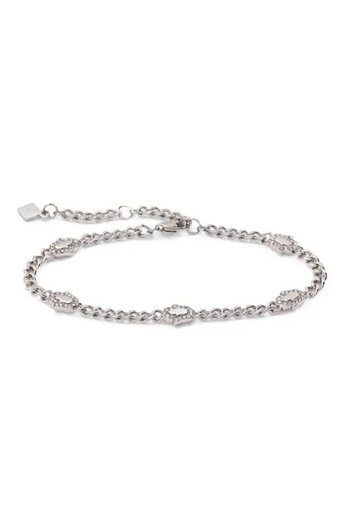 ALEX AND ANI Hamsa Curb Chain Bracelet - Silver
