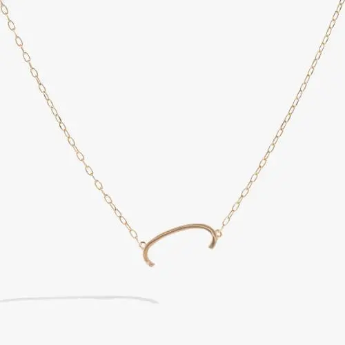ALEX AND ANI Gold-plated Initial Pendant Necklace - Gold - C