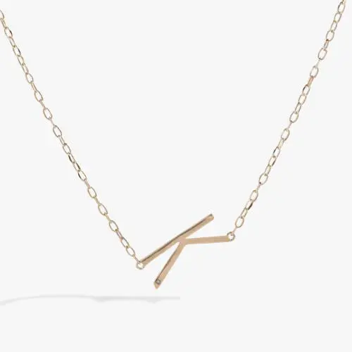 ALEX AND ANI Gold-plated Initial Pendant Necklace - Gold - K