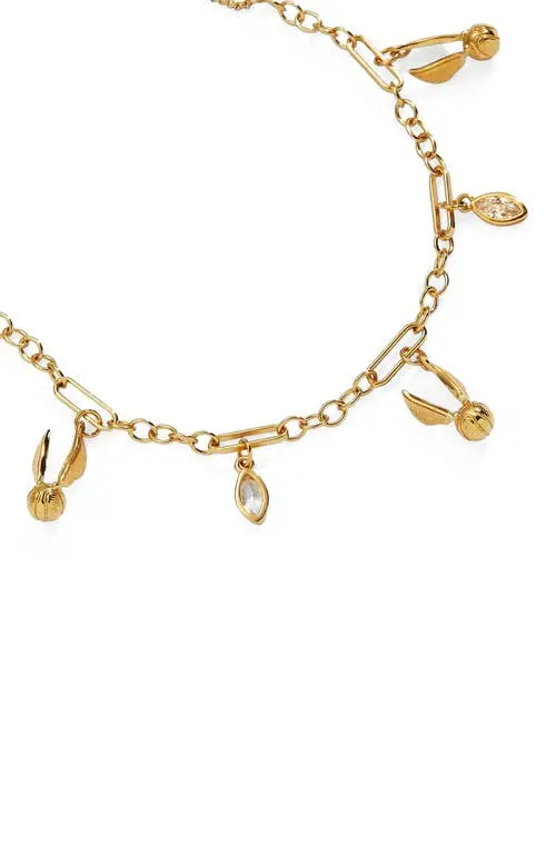 ALEX AND ANI Harry Potter™ En Snitch And Navette Multi Charm Pull Chain Bracelet