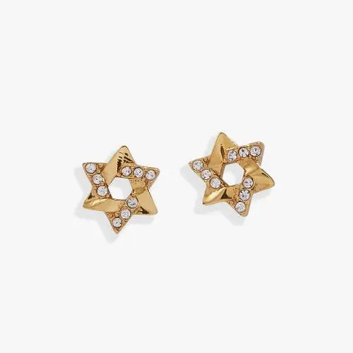 ALEX AND ANI Star Of David Mini Stud Earrings - Gold