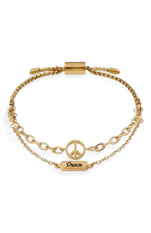 ALEX AND ANI Peace Bracelet Set - Gold