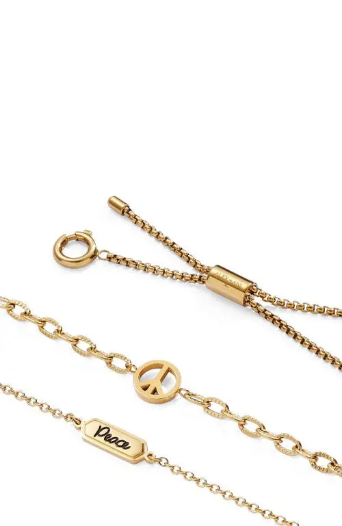 ALEX AND ANI Peace Bracelet Set - Gold