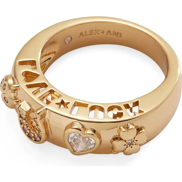ALEX AND ANI Love Luck Ring - Gold