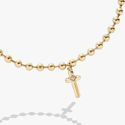 ALEX AND ANI Cross Charm Ball Chain Bracelet - Gold
