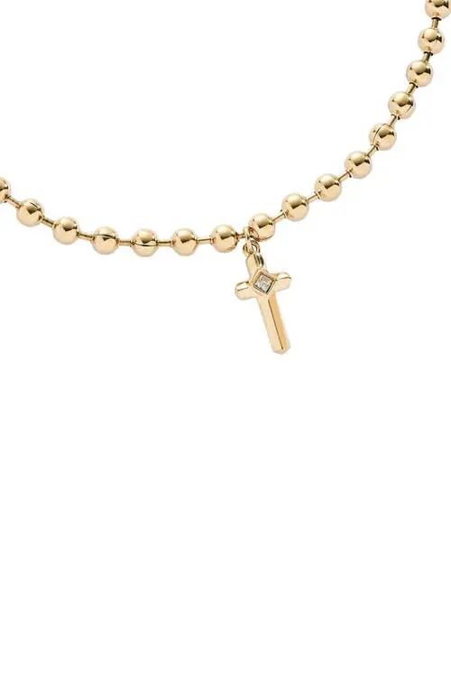 ALEX AND ANI Cross Charm Ball Chain Bracelet - Gold