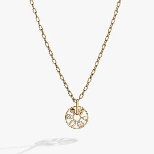 ALEX AND ANI Love And Luck Wheel Charm Necklace