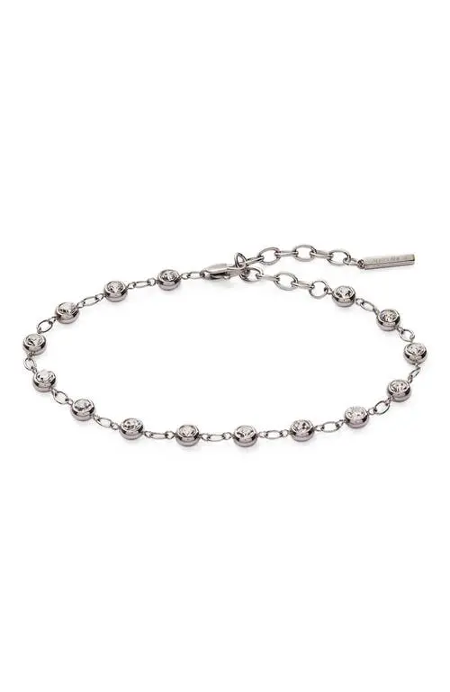 ALEX AND ANI Crystal Pebble Bracelet - Silver