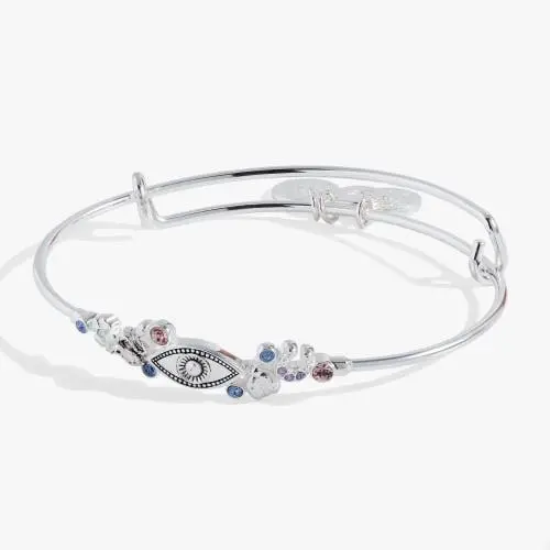 ALEX AND ANI Evil Eye Bangle Bracelet - Silver