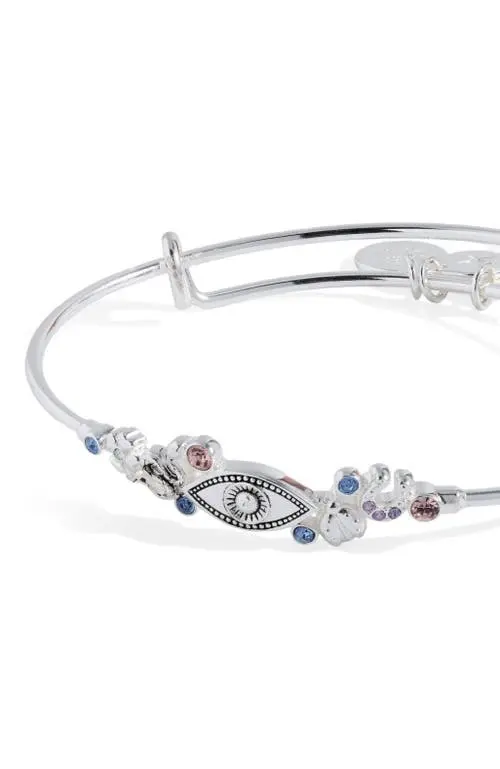 ALEX AND ANI Evil Eye Bangle Bracelet - Silver
