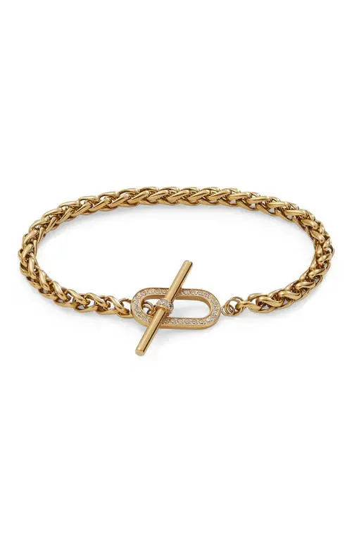 ALEX AND ANI Pavé Toggle Chain Bracelet - Gold