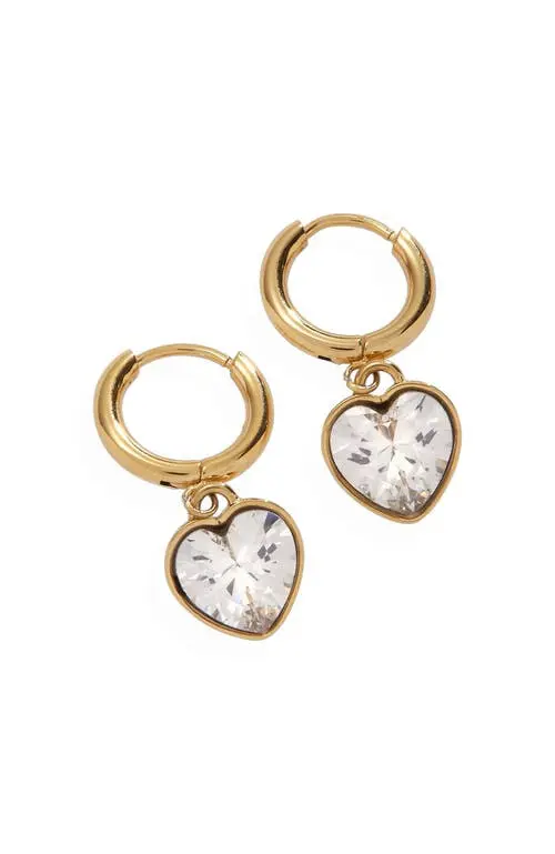 ALEX AND ANI Heart Huggie Hoop Earrings - Gold