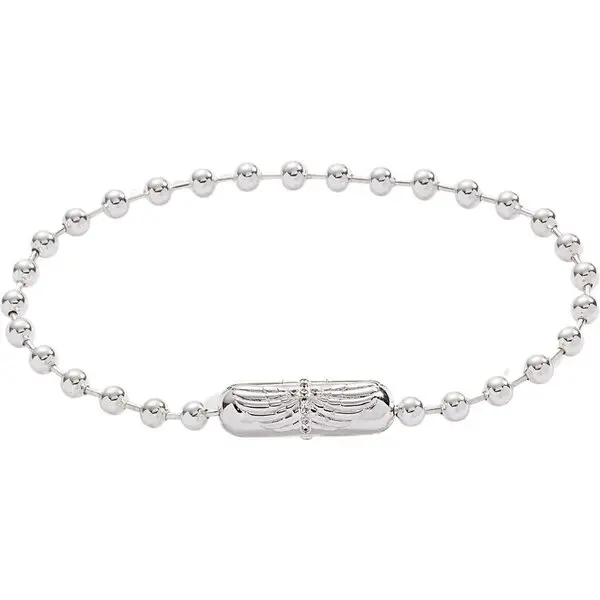 ALEX AND ANI Ball Chain Bracelet With Wings - Silver