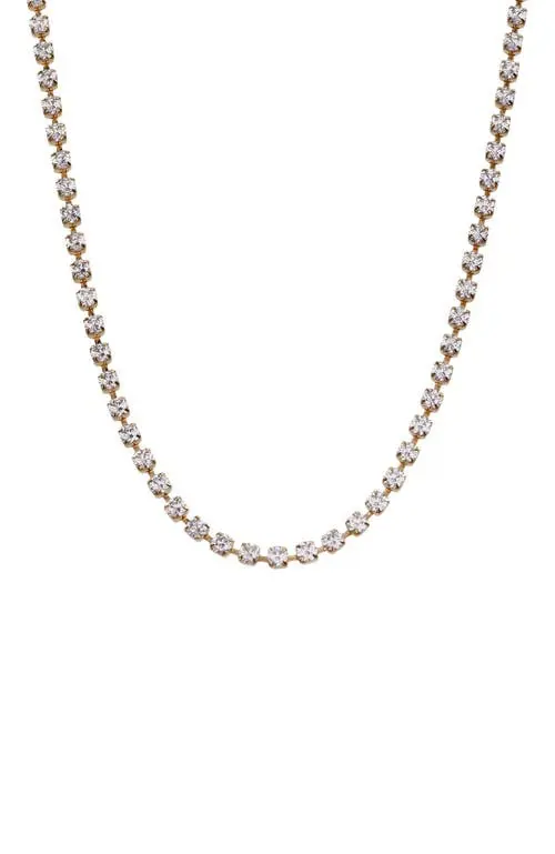 ALEX AND ANI Crystal Tennis Chain Necklace - Gold