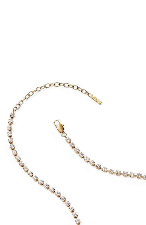 ALEX AND ANI Crystal Tennis Chain Necklace - Gold