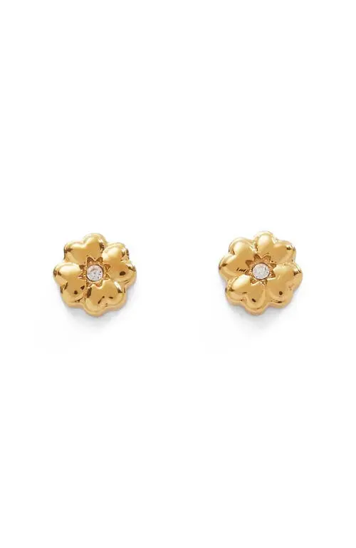 ALEX AND ANI Clover Stud Earrings - Gold
