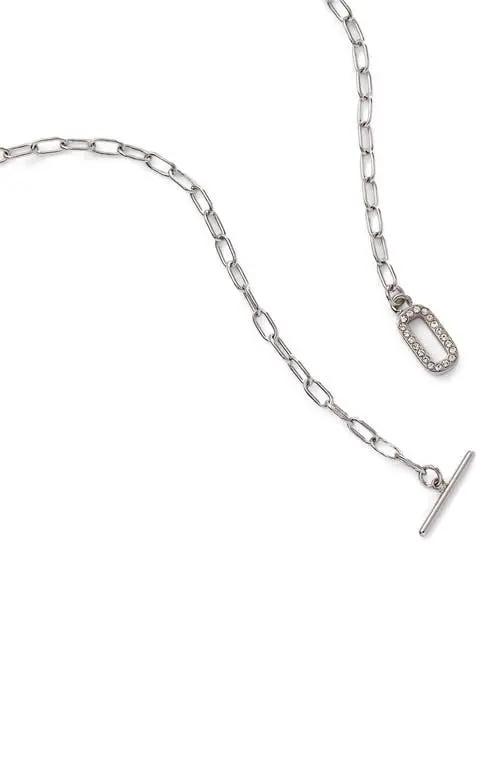 ALEX AND ANI Pave Toggle Necklace