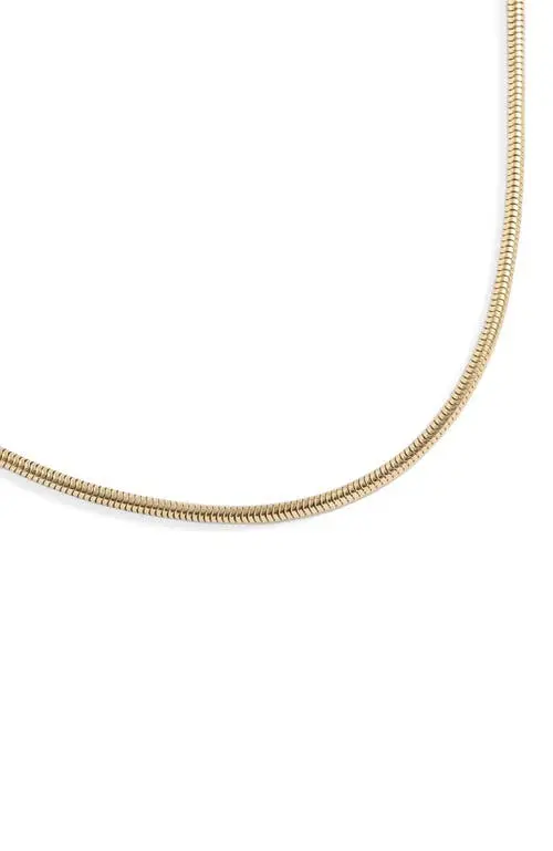 ALEX AND ANI Round Herringbone Layering Necklace - Gold