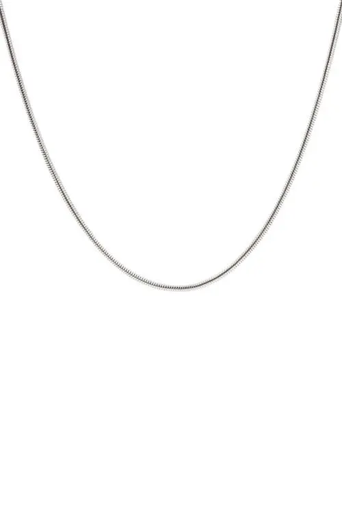 ALEX AND ANI Round Herringbone Layering Necklace - Silver