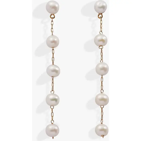 ALEX AND ANI Freshwater Drop Earrings - Pearl