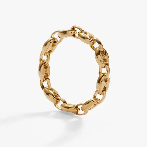 ALEX AND ANI Frozen Mariner Chain Ring - Gold