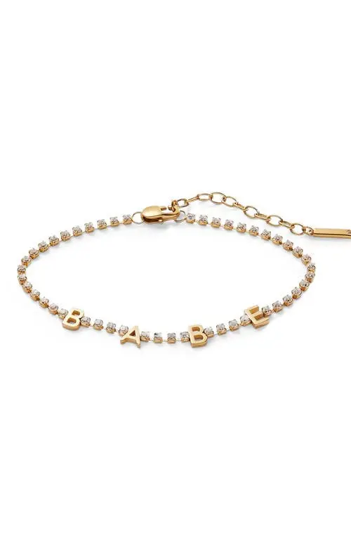 ALEX AND ANI Babe Crystal Tennis Chain Bracelet - Gold
