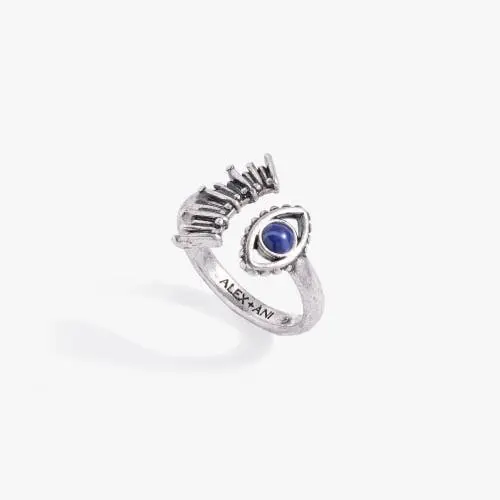 ALEX AND ANI Evil Eye Wrap Ring - Silver