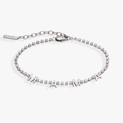 ALEX AND ANI Mama Tennis Bracelet - Silver