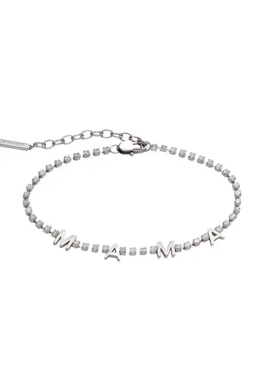 ALEX AND ANI Mama Tennis Bracelet - Silver