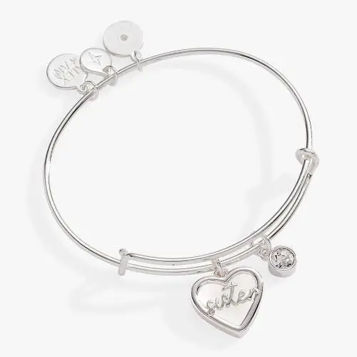 ALEX AND ANI Sister Bangle Bracelet - Silver