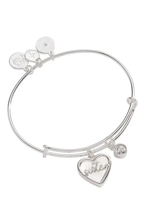 ALEX AND ANI Sister Bangle Bracelet - Silver