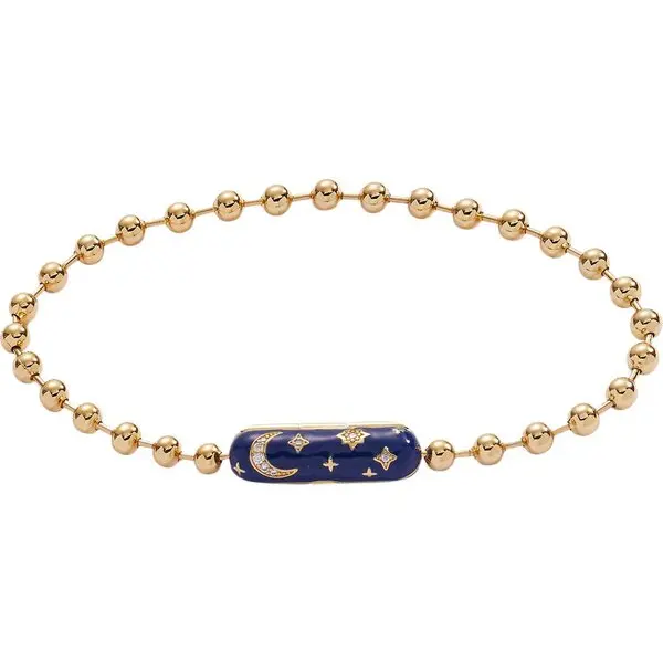 ALEX AND ANI Ball Chain Bracelet With Starry Night - Gold