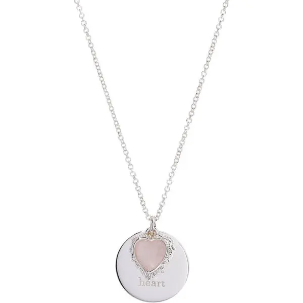 ALEX AND ANI Wild At Heart Duo Charm Pendant Necklace - Silver