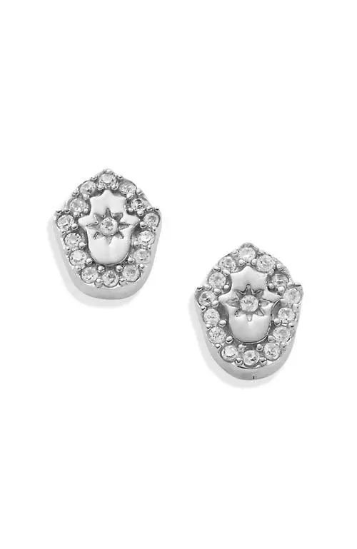 ALEX AND ANI Hamsa Mini Stud Earrings - Silver