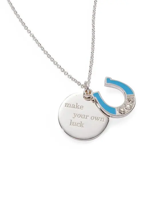 ALEX AND ANI Make Your Own Luck Duo Charm Pendant Necklace