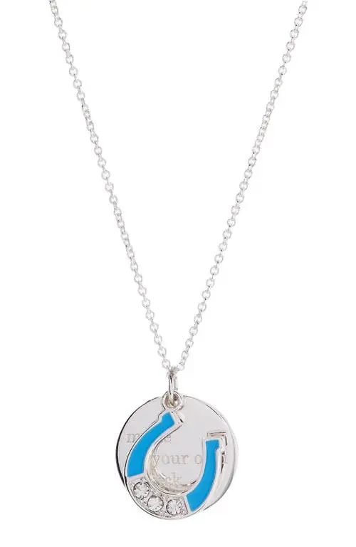 ALEX AND ANI Make Your Own Luck Duo Charm Pendant Necklace - Silver