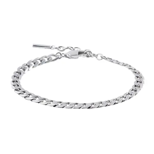ALEX AND ANI Flat Curb Chain Bracelet - Silver
