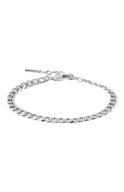 ALEX AND ANI Flat Curb Chain Bracelet - Silver