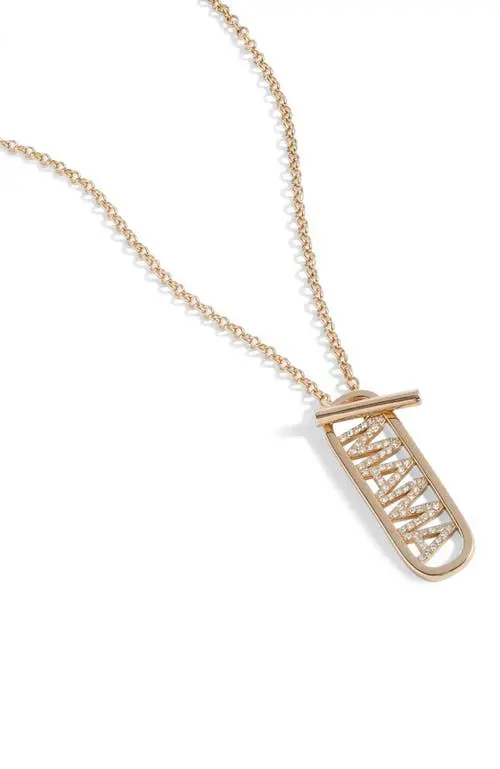 ALEX AND ANI Mama Pave Toggle Necklace - Gold