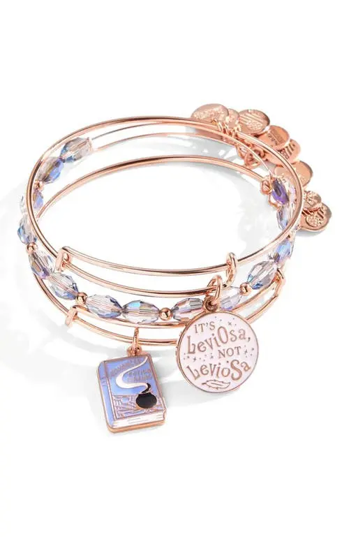 ALEX AND ANI Harry Potter™ Hermione Bangle Bracelets Set Of 3 - Rose Gold