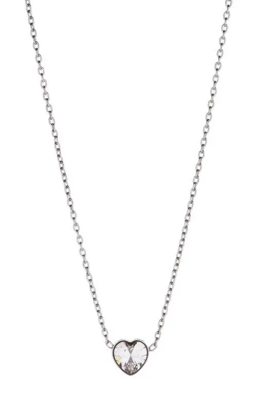 ALEX AND ANI Heart Pendant Necklace - Silver